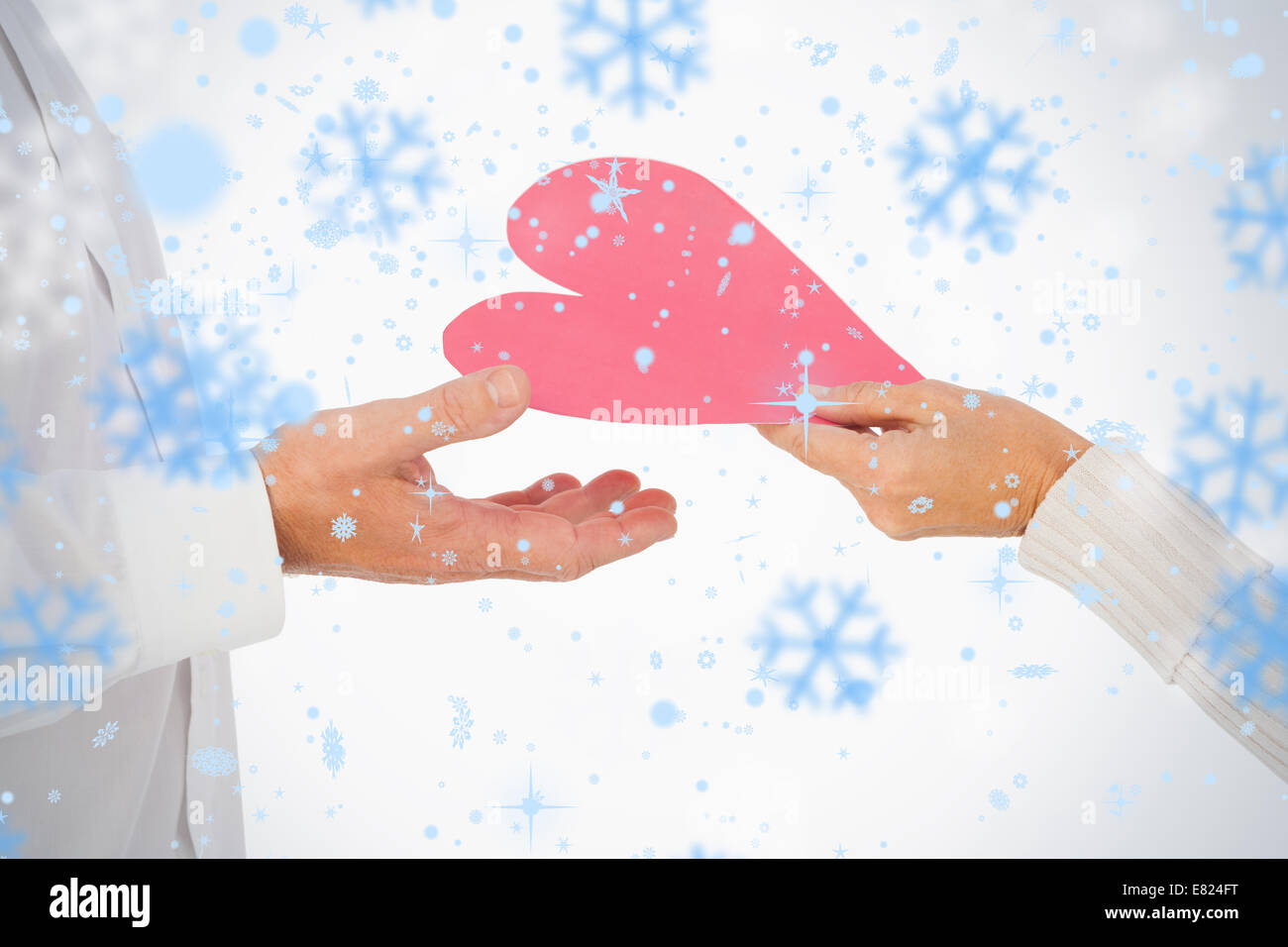 Man handing a paper to a woman hi-res stock photography and images - Alamy