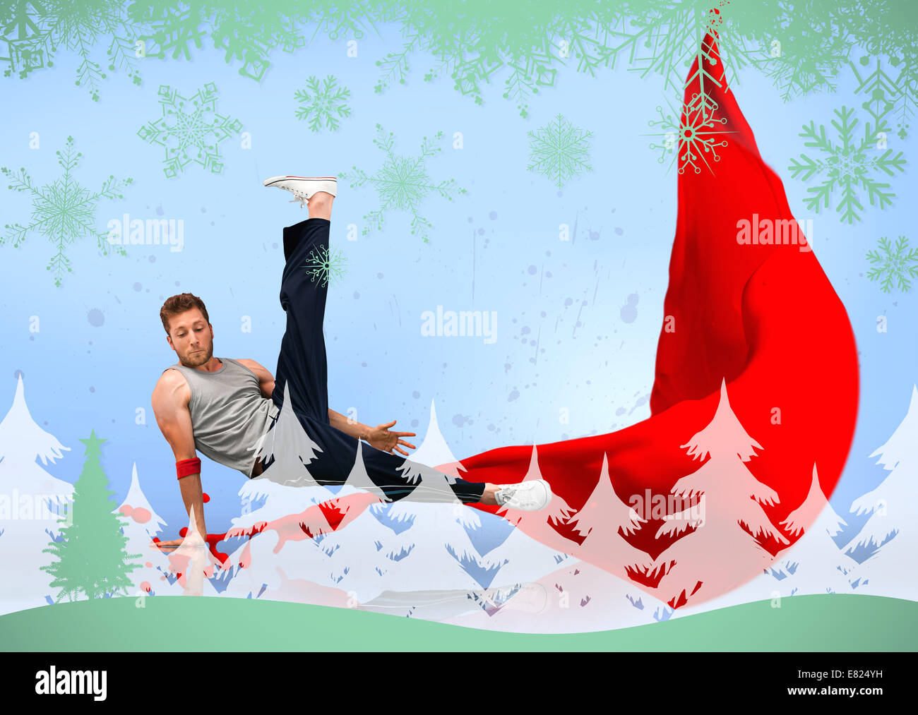 Break dancer skillfully balancing on one hand Stock Photo - Alamy