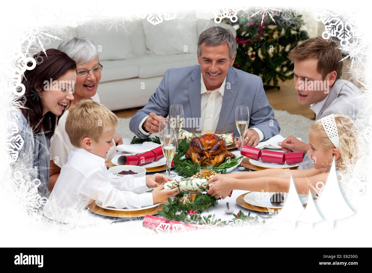 Christmas cracker pull man woman hi-res stock photography and images ...