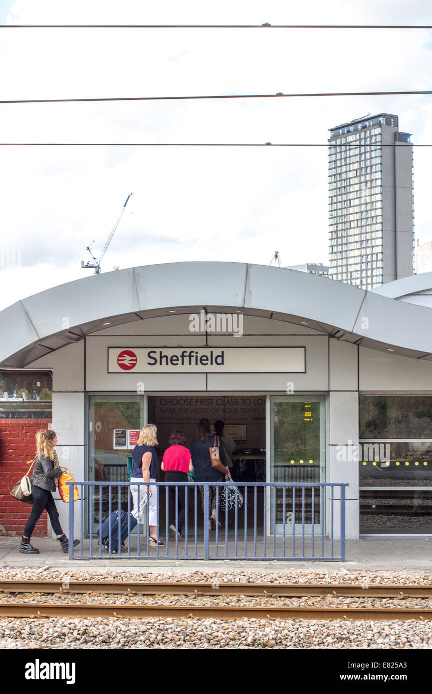 Sheffield Railway and tram station in the City centre South Yorkshire ...
