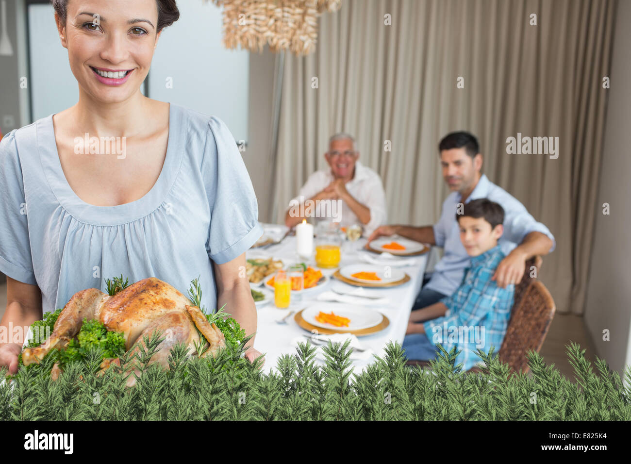 Dining table holding plate chicken hi-res stock photography and images ...