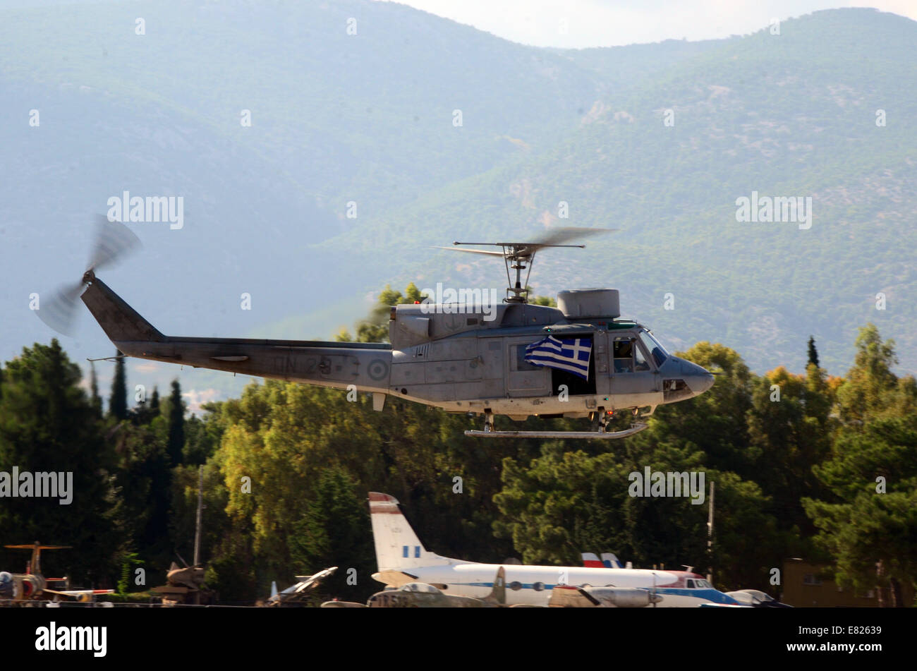 Athens, Greece. 28th Sep, 2014. An AB-212 ASW helicopter of the Greek ...