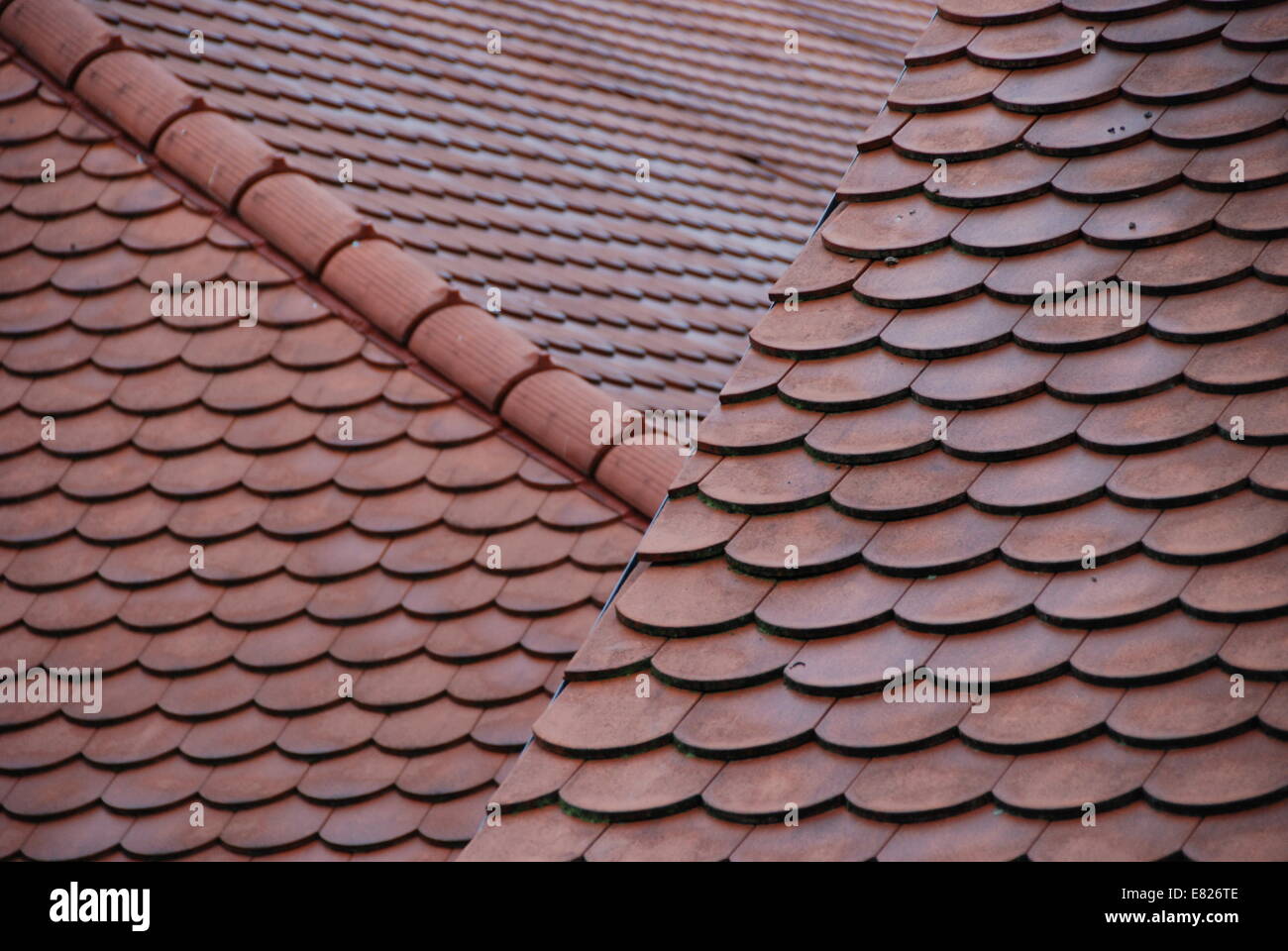 Overlapping roof tiles hi-res stock photography and images - Alamy