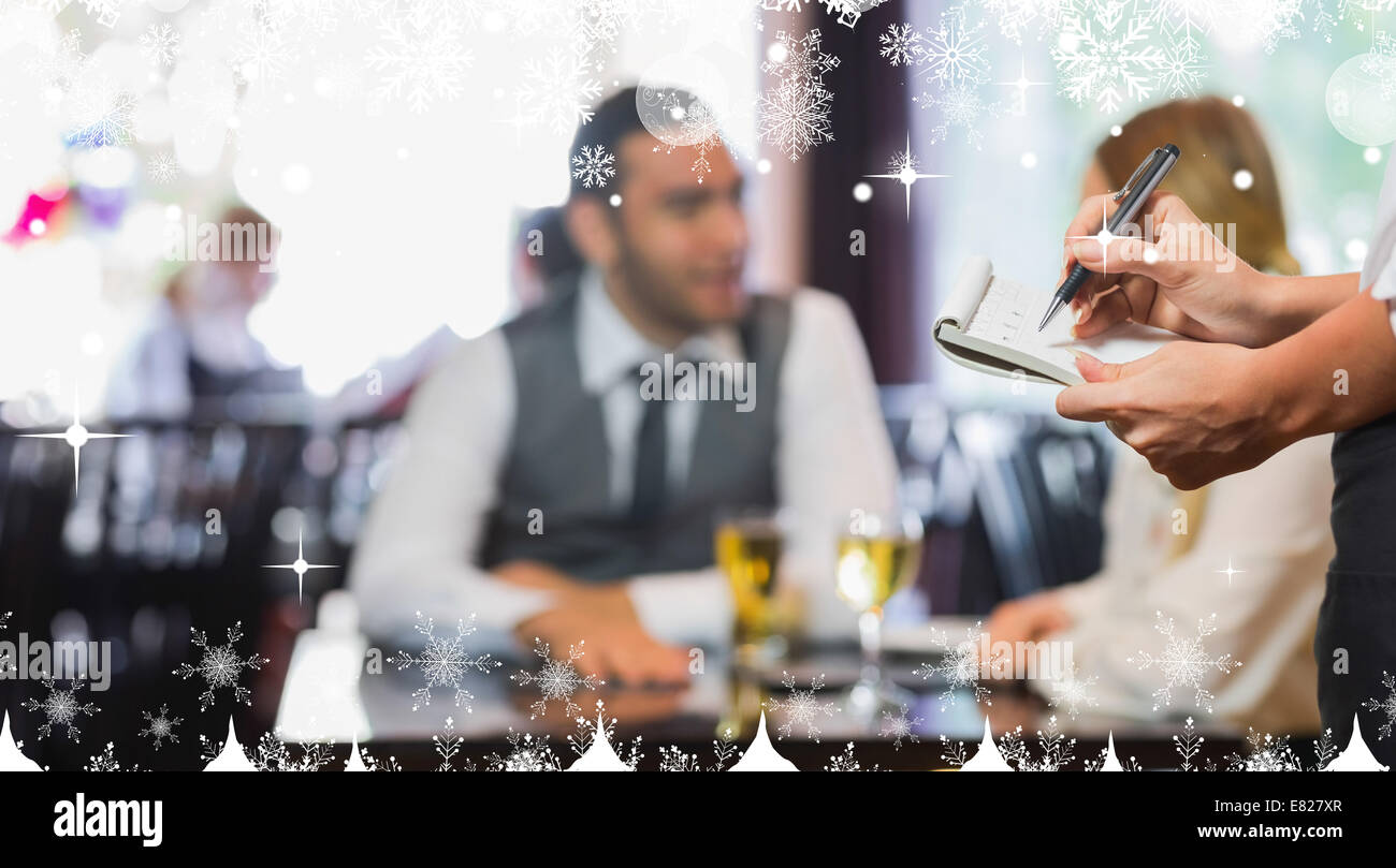 Woman waitress server writing order hi-res stock photography and images ...