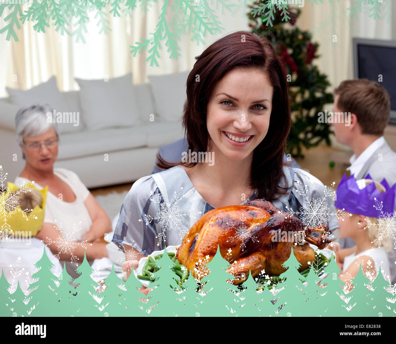 Mature woman cooking thanksgiving hi-res stock photography and images ...