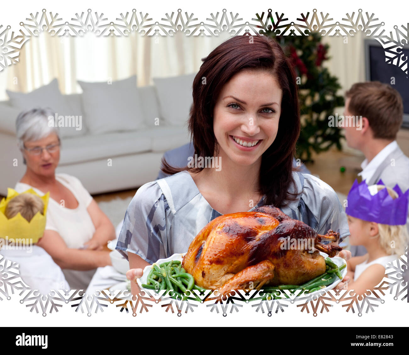 Mature woman cooking thanksgiving hi-res stock photography and images ...