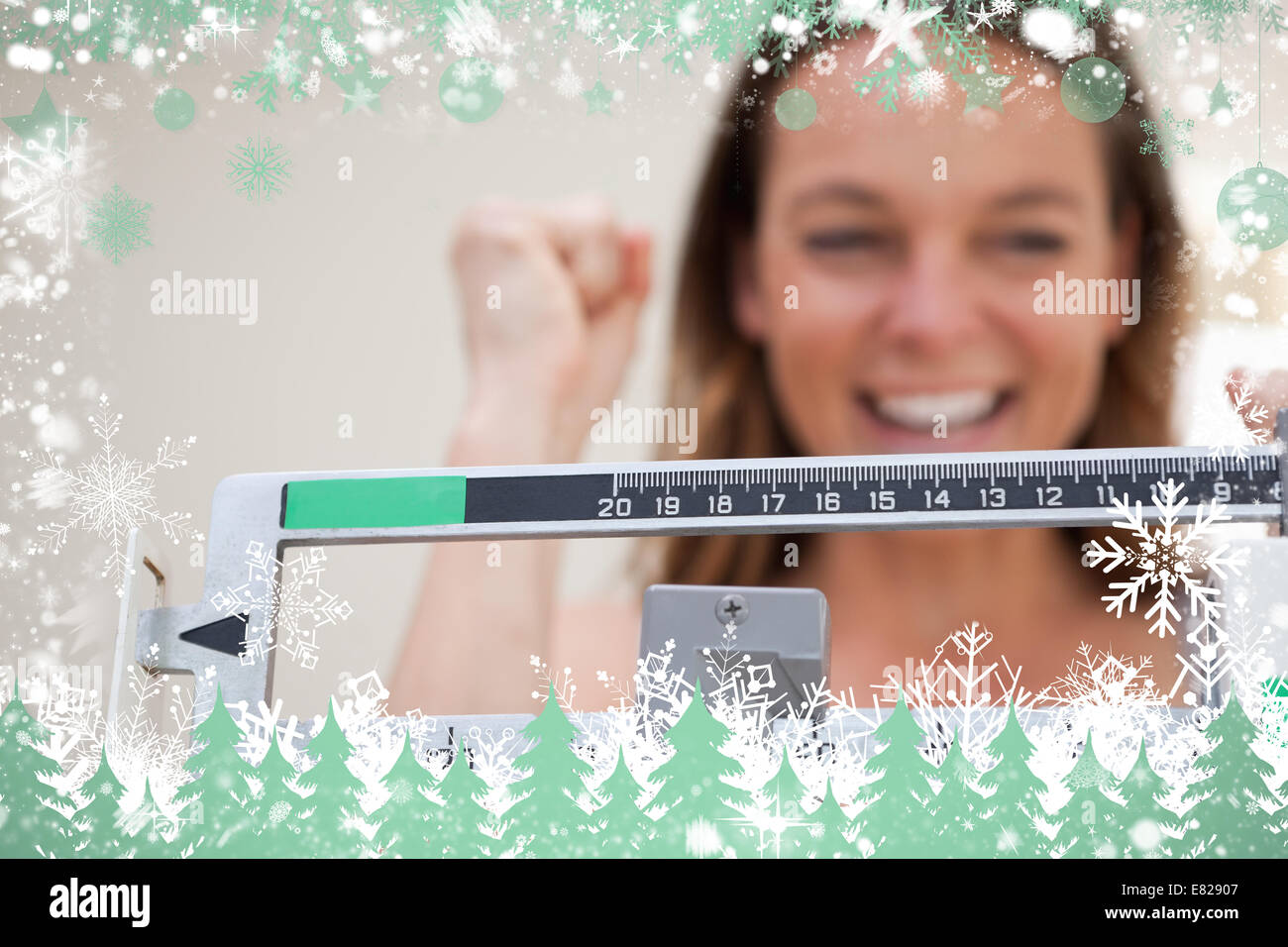 Weight loss scale celebrating hi-res stock photography and images - Alamy