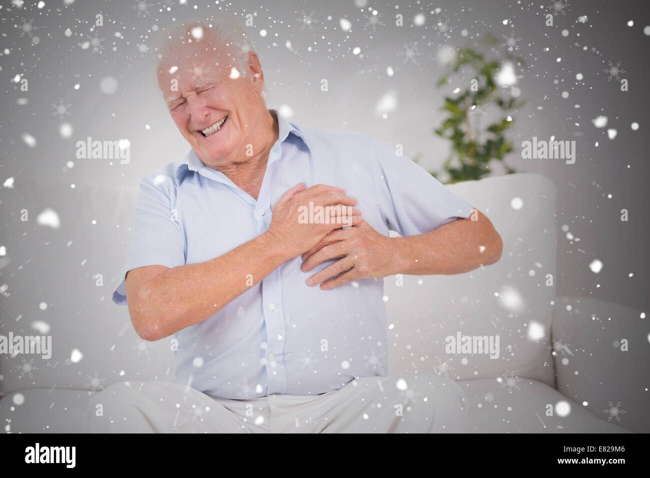 Composite image of old man suffering with heart pain Stock Photo - Alamy Composite image of old man suffering with heart pain Stock Photo - Alamy