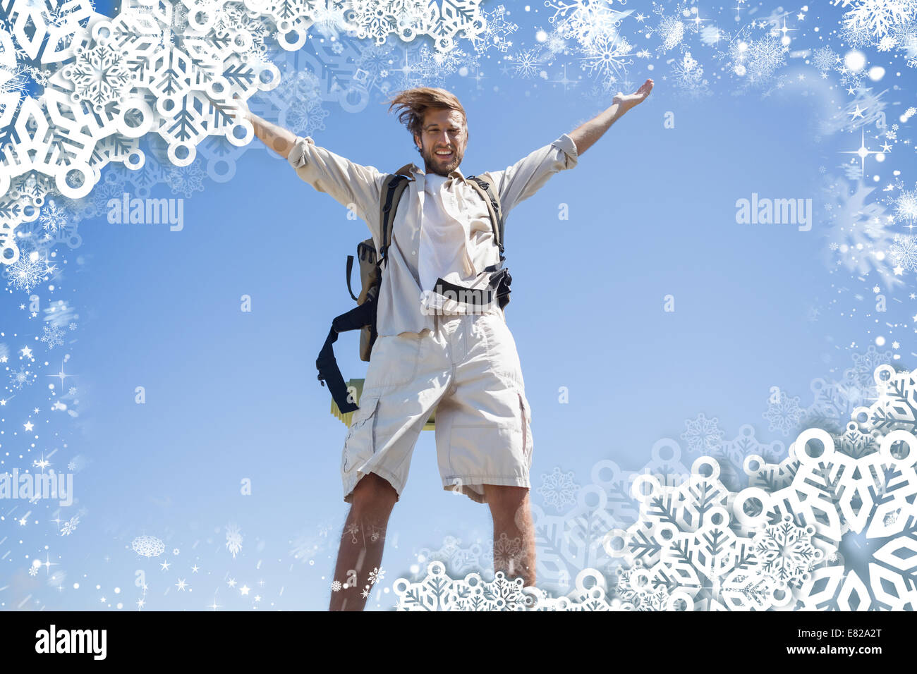 Summit accomplishment winter mountain hi-res stock photography and ...