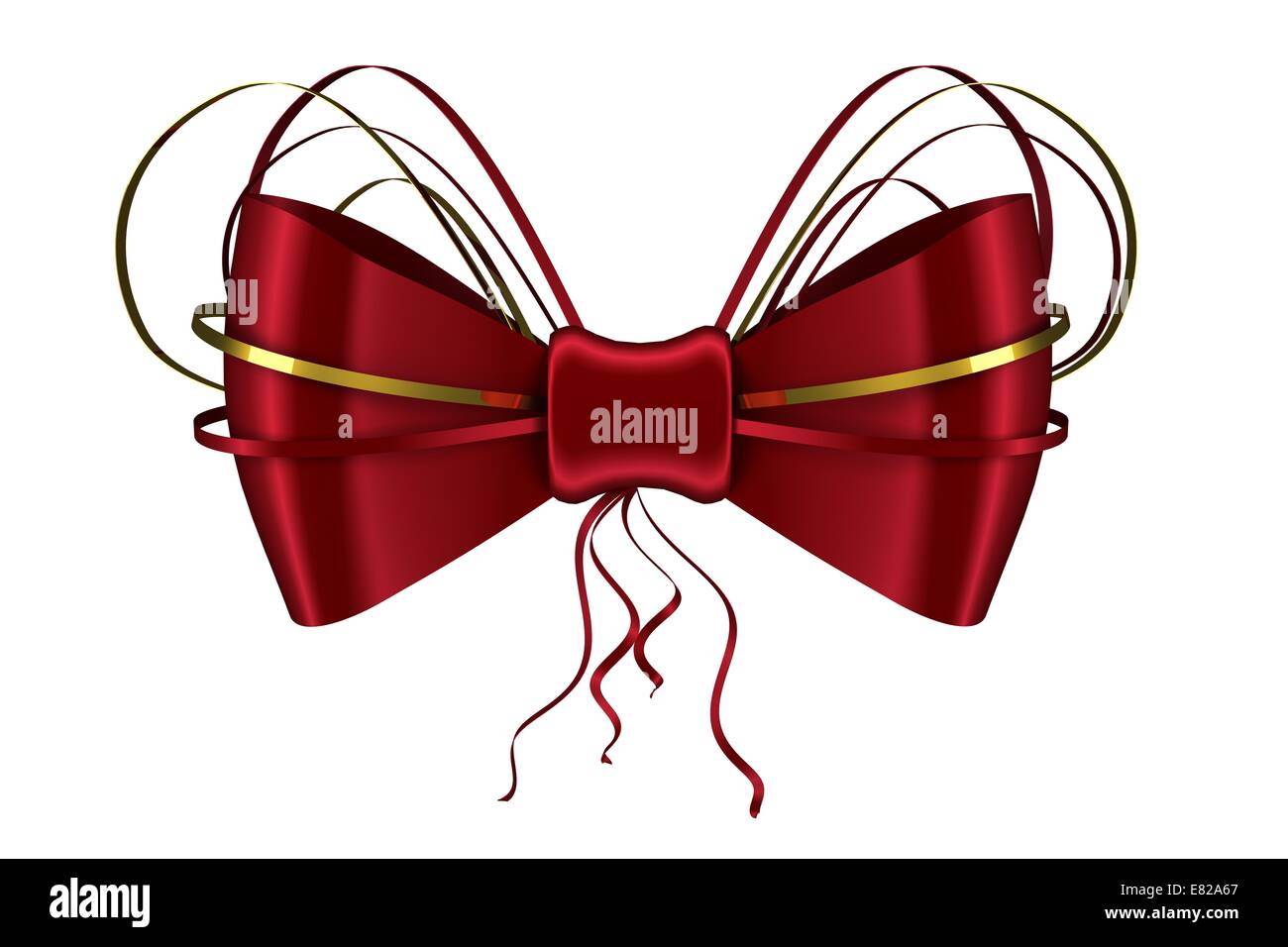 Digitally generated red shiny bow Stock Photo - Alamy
