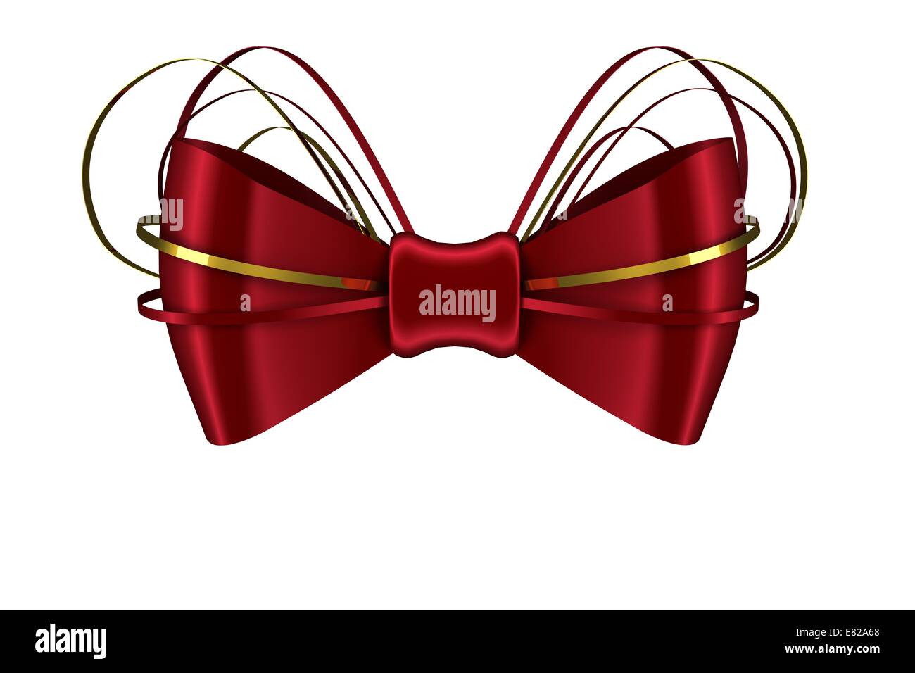 Digitally generated red shiny bow Stock Photo - Alamy