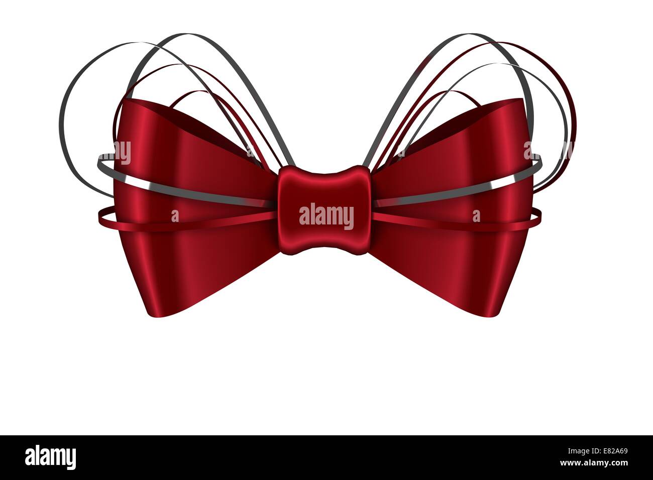 Digitally generated red shiny bow Stock Photo - Alamy