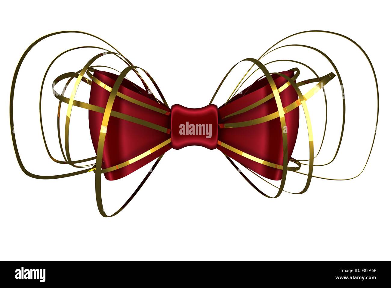Digitally generated red shiny bow Stock Photo - Alamy