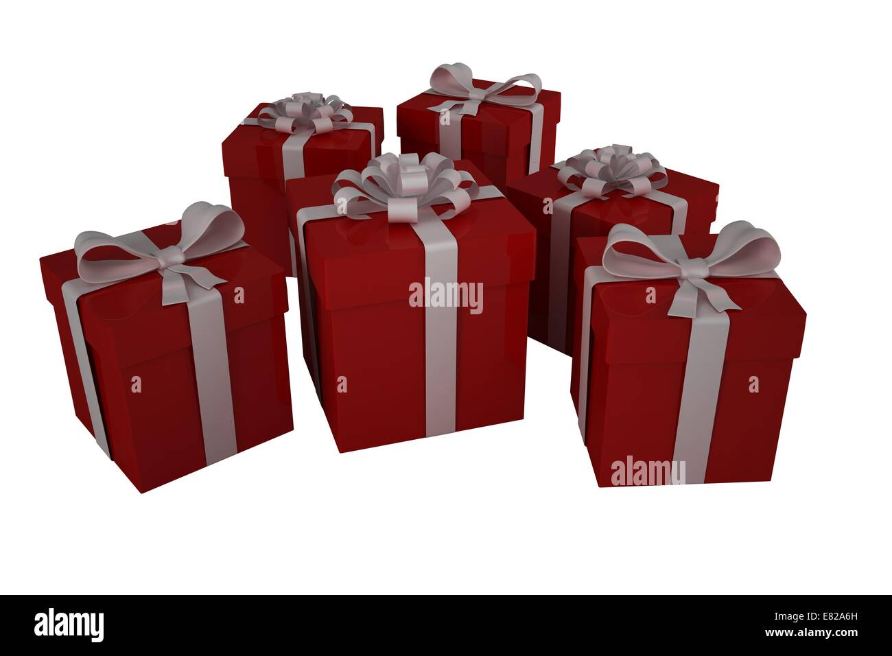 Christmas gifts red bow Cut Out Stock Images & Pictures - Alamy