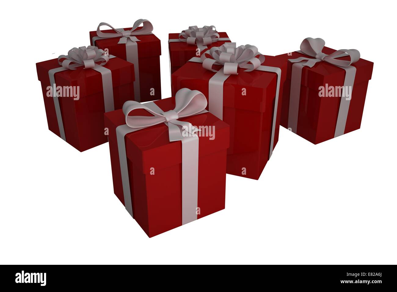 Christmas gifts red bow Cut Out Stock Images & Pictures - Alamy