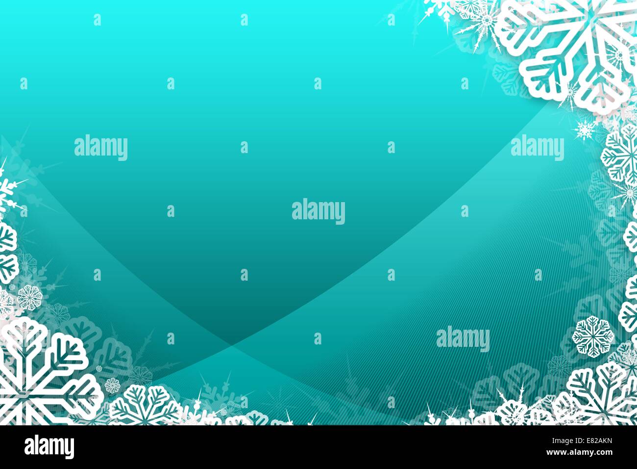Christmas themed snow flake frame Stock Photo - Alamy