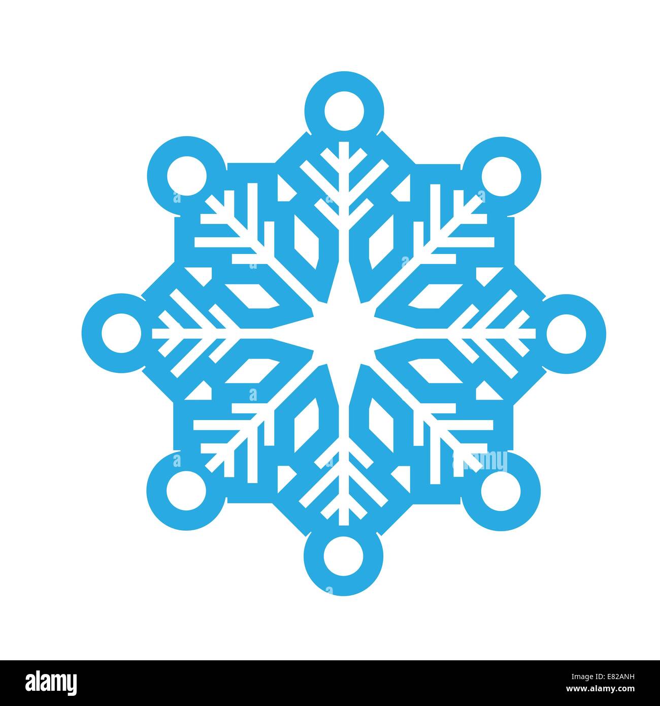 Delicate digital blue snowflake design Stock Photo - Alamy