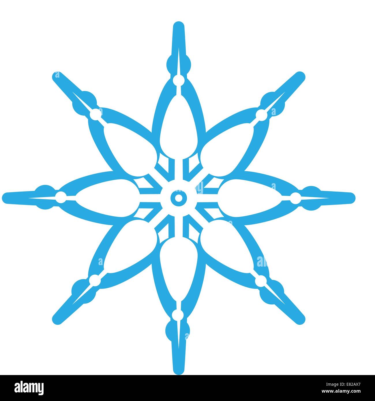 Delicate digital blue snowflake design Stock Photo - Alamy