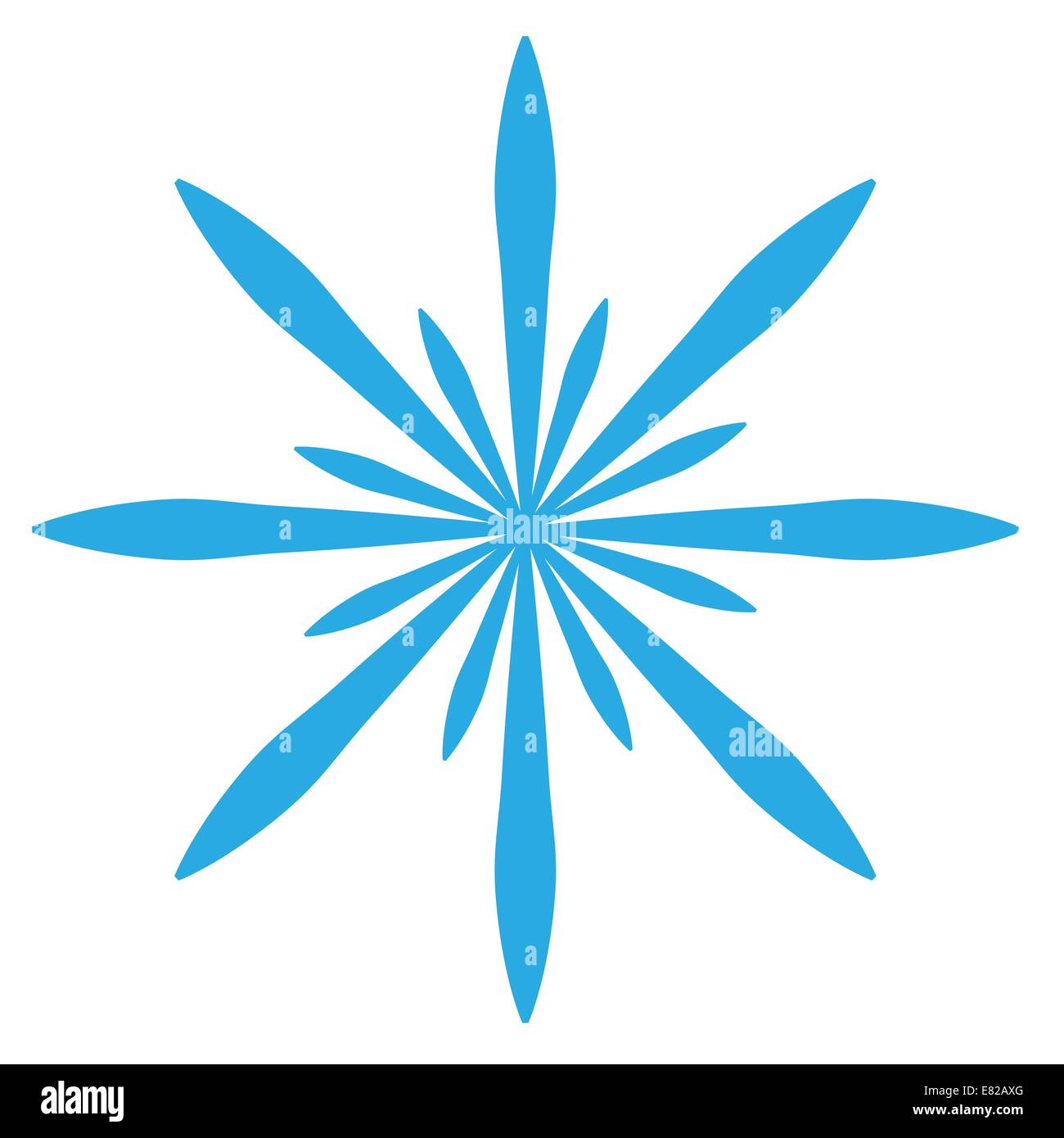 Delicate digital blue snowflake design Stock Photo - Alamy