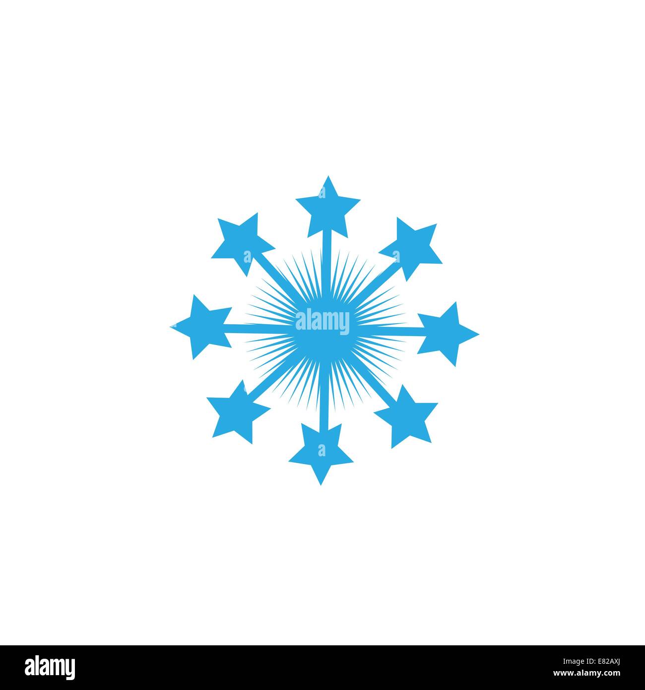 Delicate digital blue snowflake design Stock Photo - Alamy