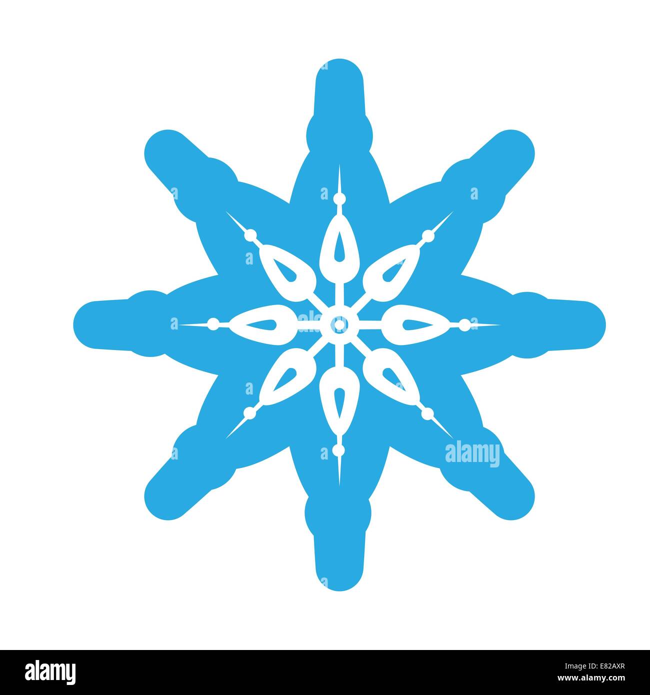 Delicate digital blue snowflake design Stock Photo - Alamy