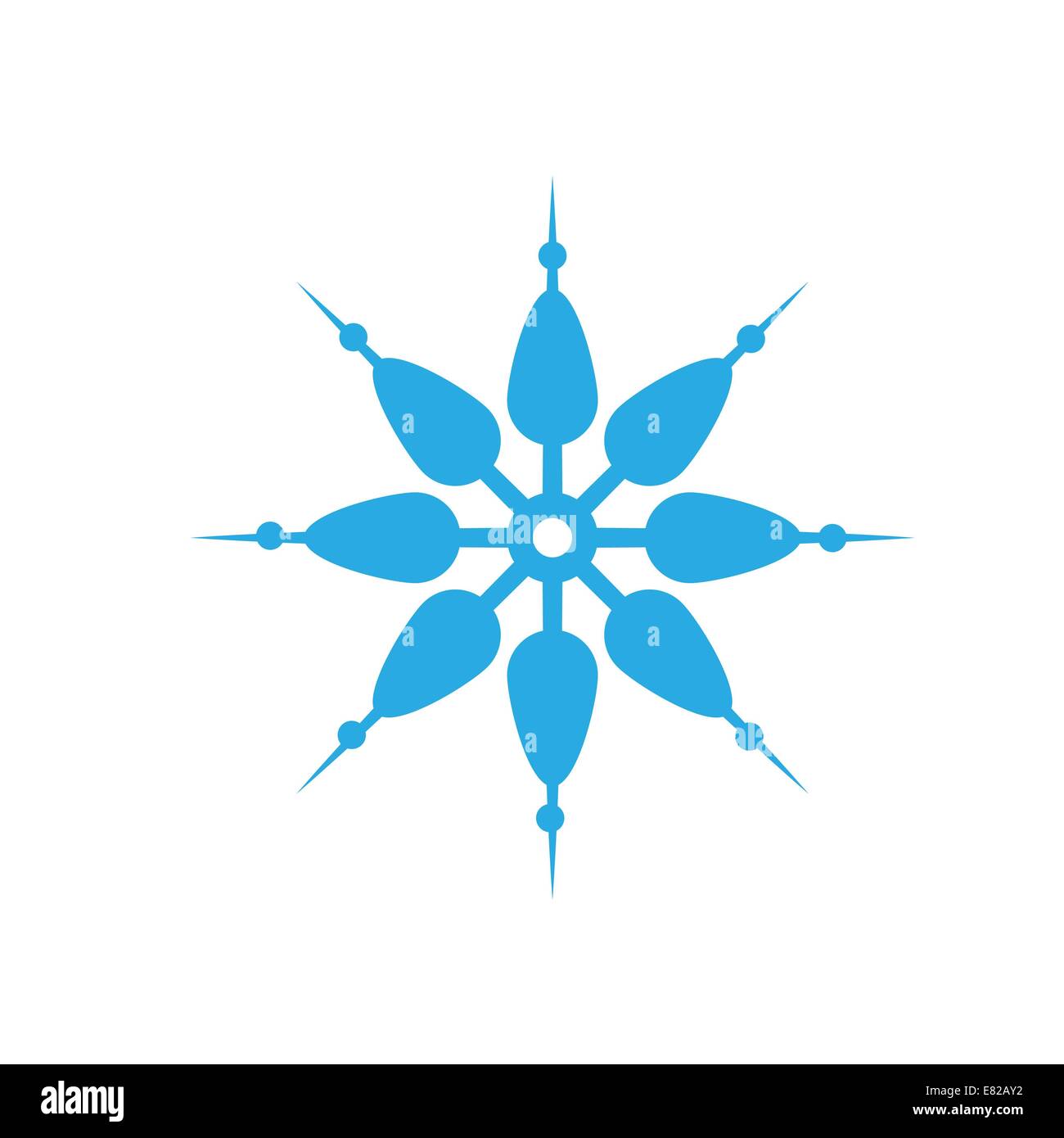 Delicate digital blue snowflake design Stock Photo - Alamy