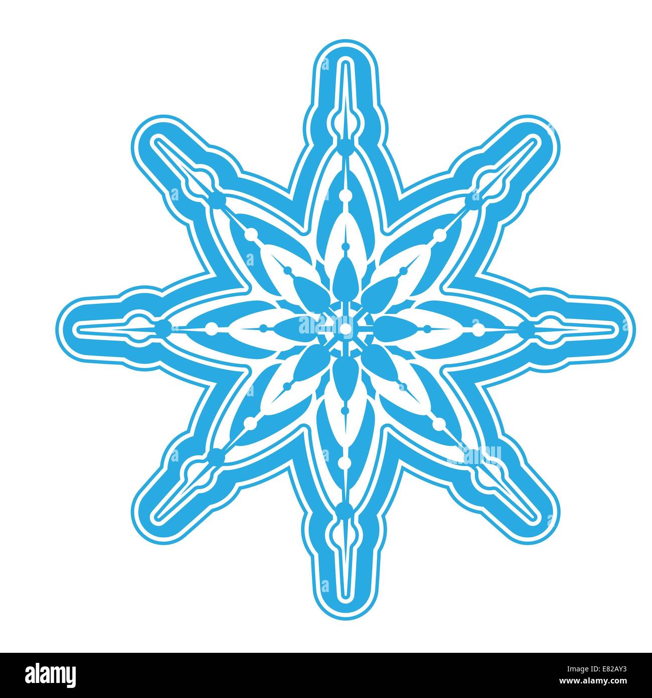 Delicate digital blue snowflake design Stock Photo - Alamy