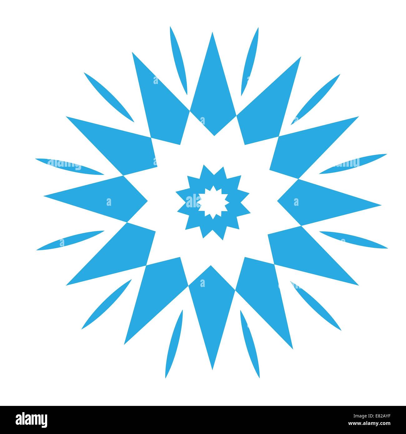 Delicate digital blue snowflake design Stock Photo - Alamy