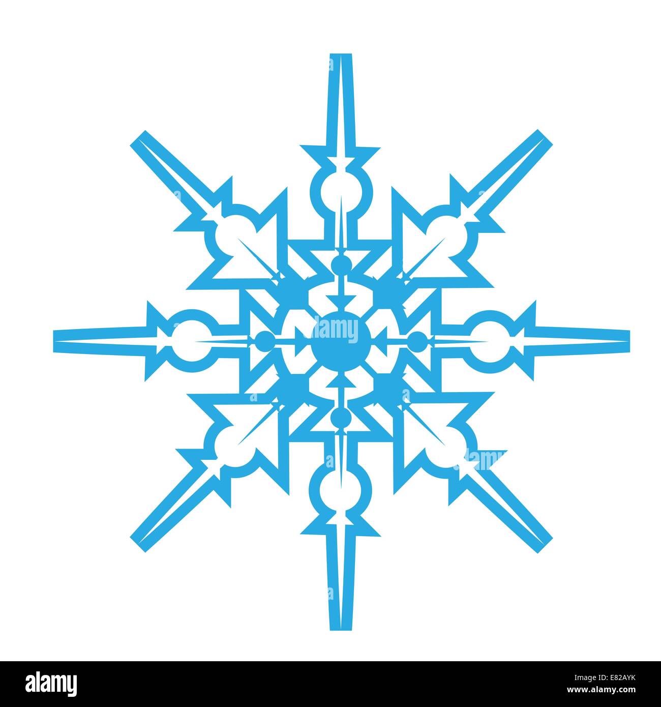 Delicate digital blue snowflake design Stock Photo - Alamy