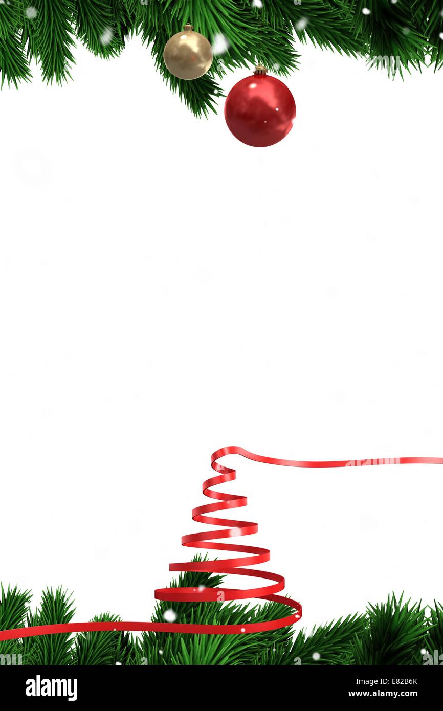 Christmas themed frame with decoration Stock Photo - Alamy