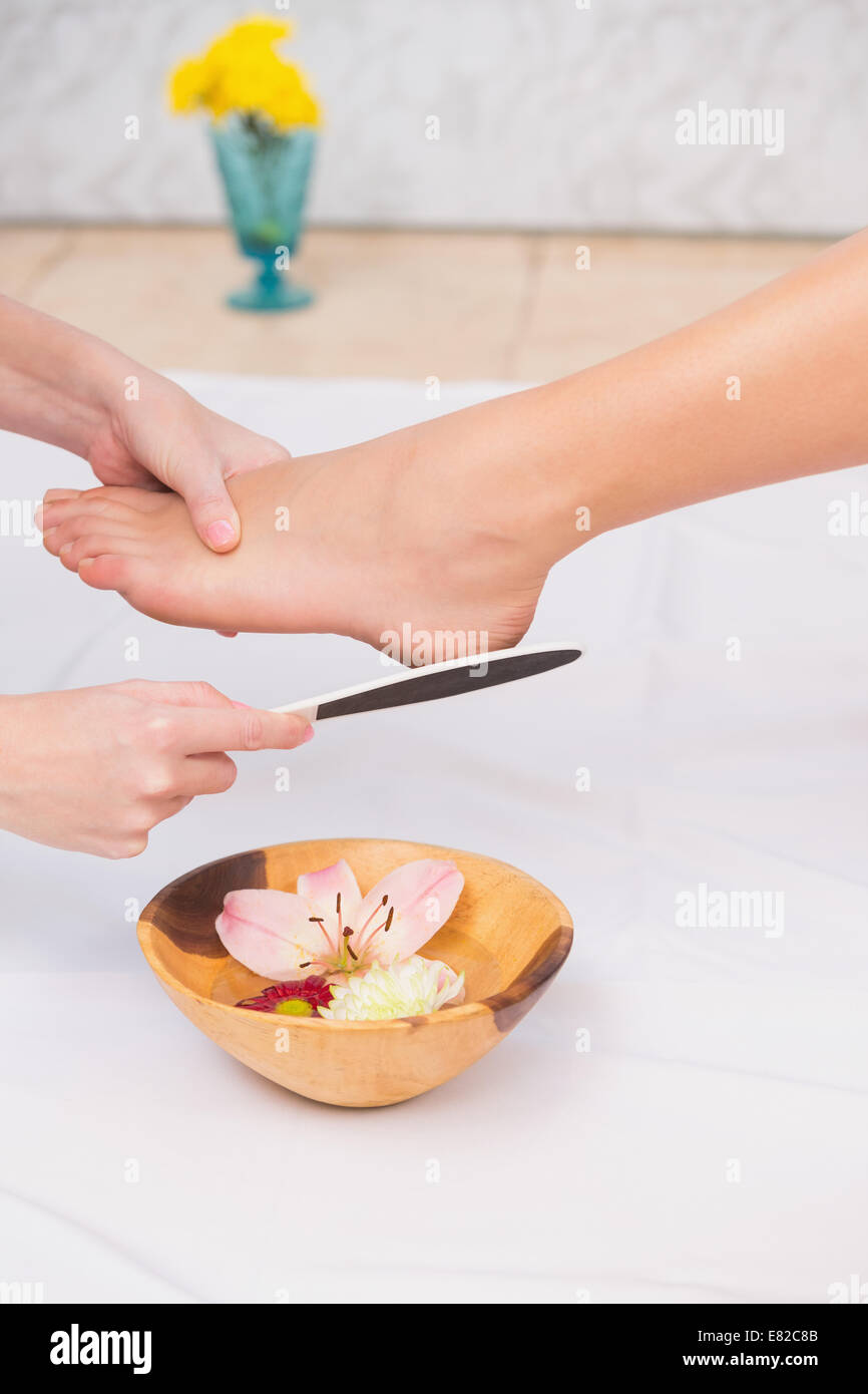 Woman pedicure close up hi-res stock photography and images - Alamy
