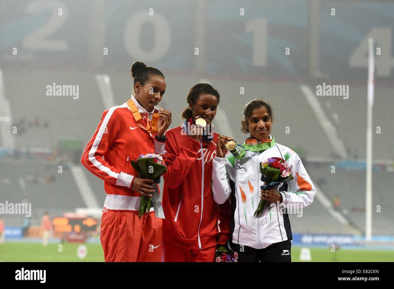 Incheon, South Korea. 29th Sep, 2014. Gold medalist Jamal Maryam Yusuf ...
