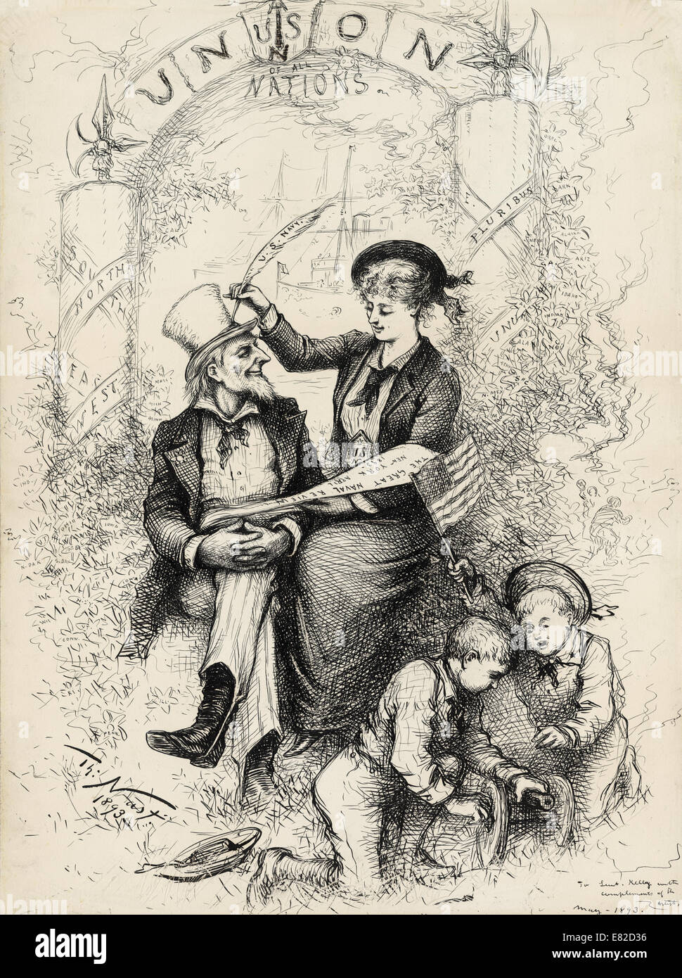 Drawing by thomas nast hi-res stock photography and images - Alamy