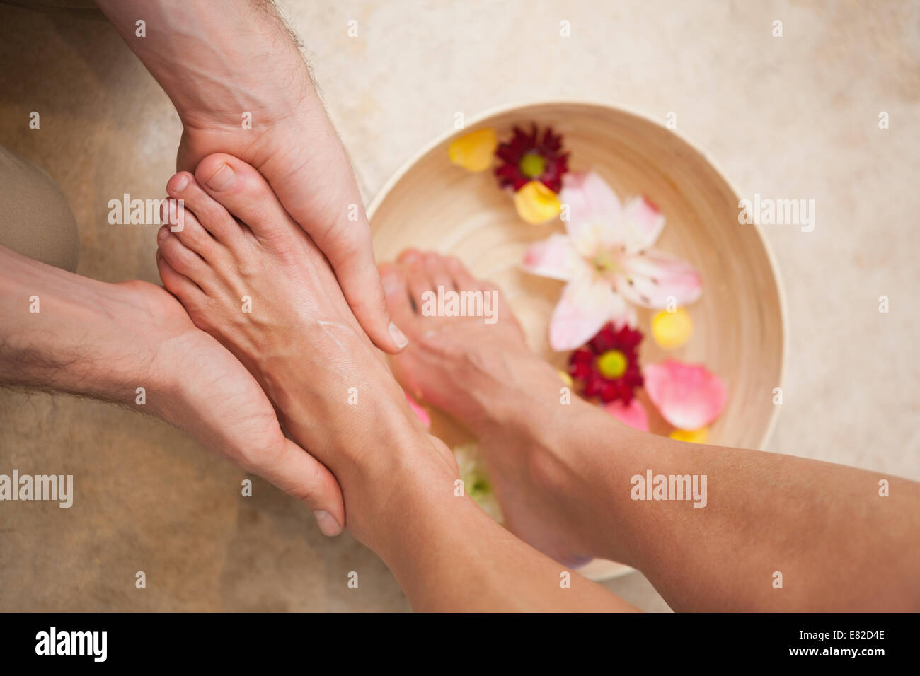 Man washing feet hi-res stock photography and images - Alamy