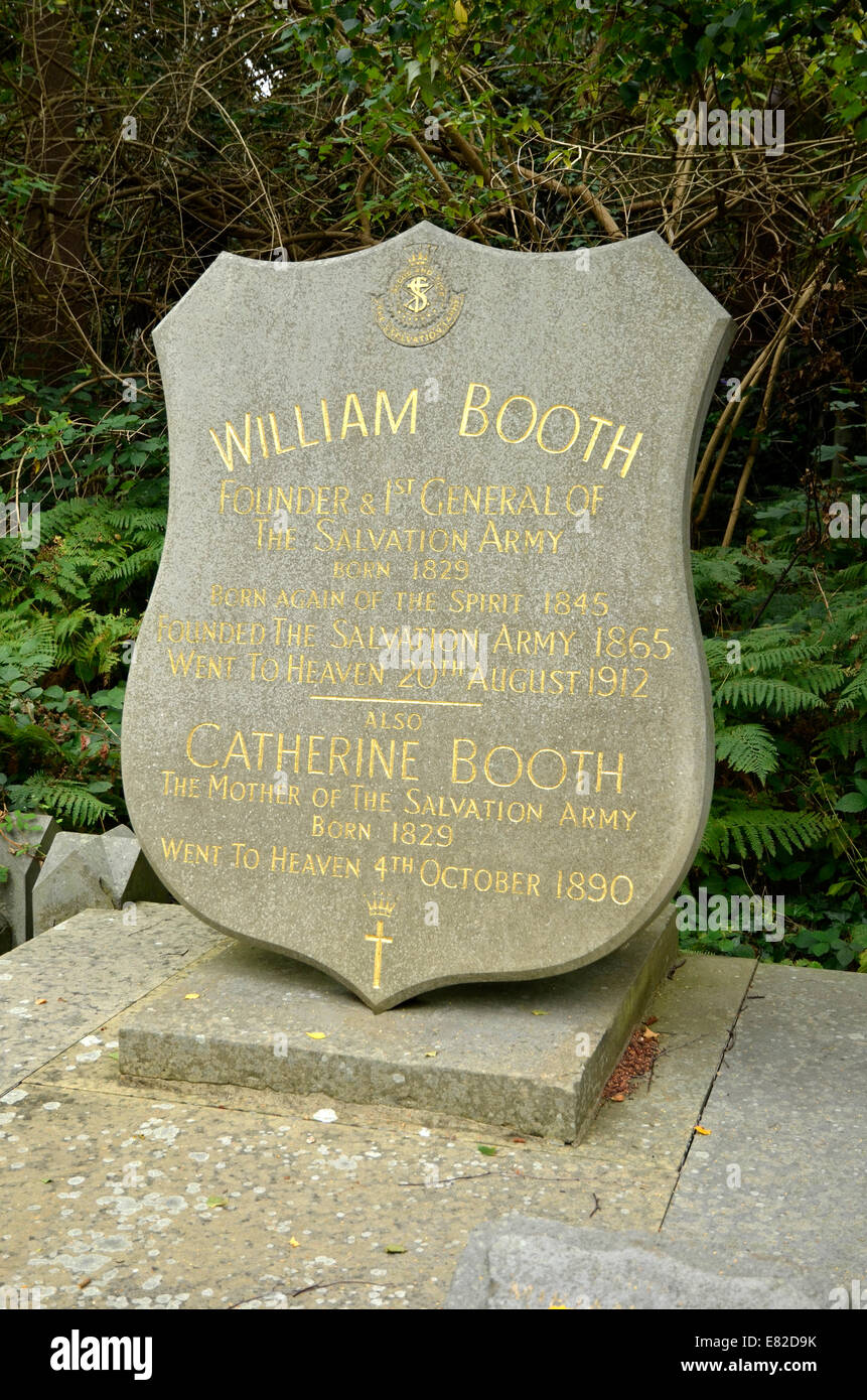 The gravestone of William Booth, founder of the Salvation Army Stock ...