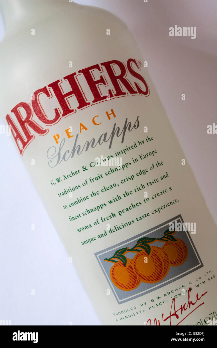Peach Schnapps High Resolution Stock Photography and Images - Alamy