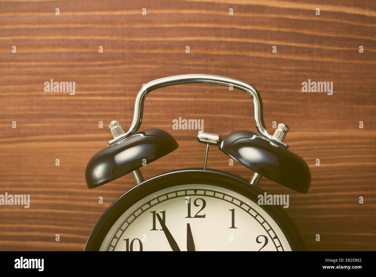 the closeup of analog retro alarm clock Stock Photo - Alamy