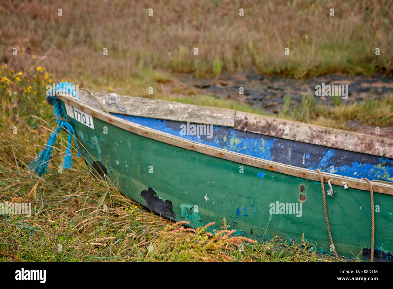 Bow of small boat, Moreston Quay, Norfolk, UK Stock Photo - Alamy