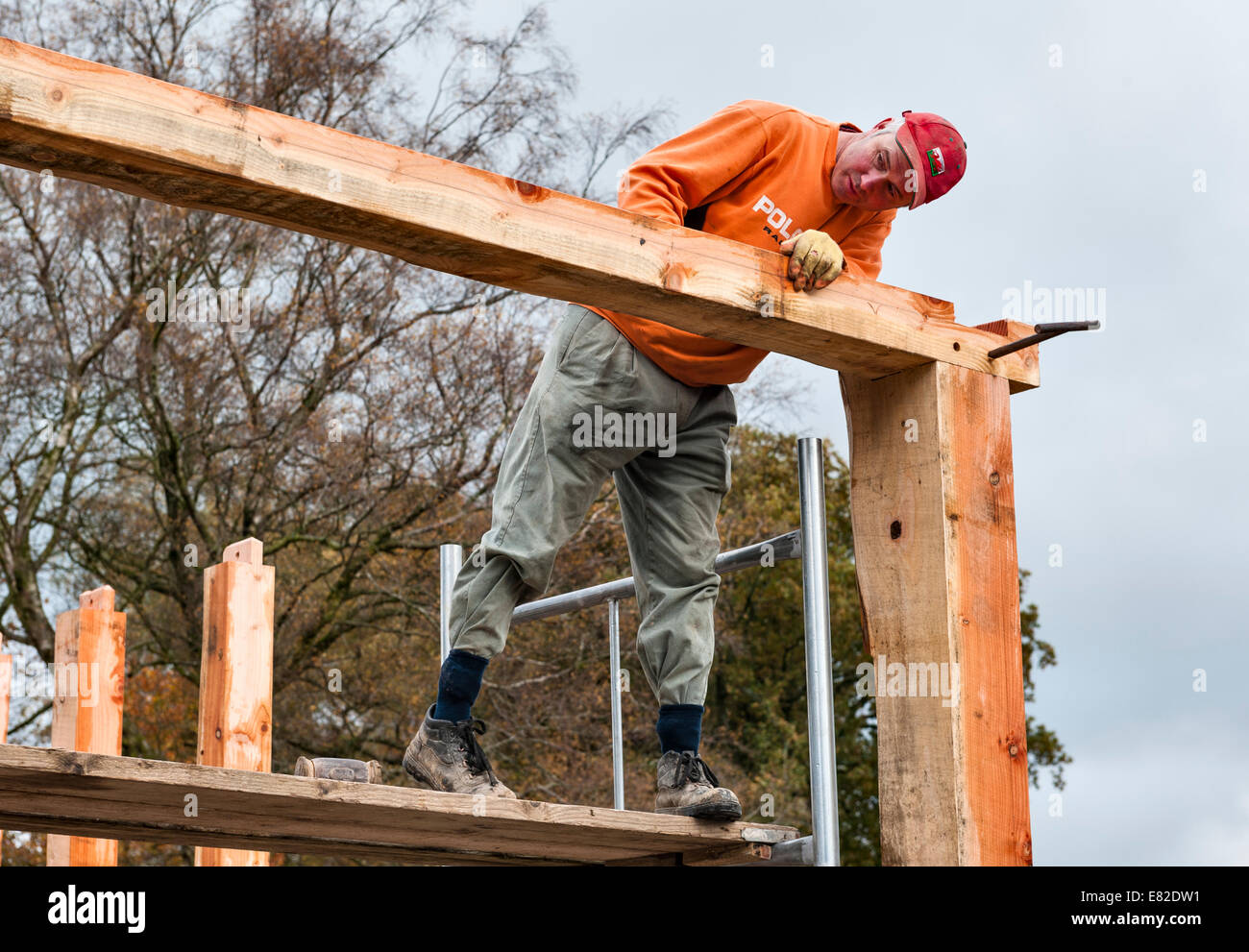 Building a traditional oak timber framed barn in Radnorshire, Wales, UK ...