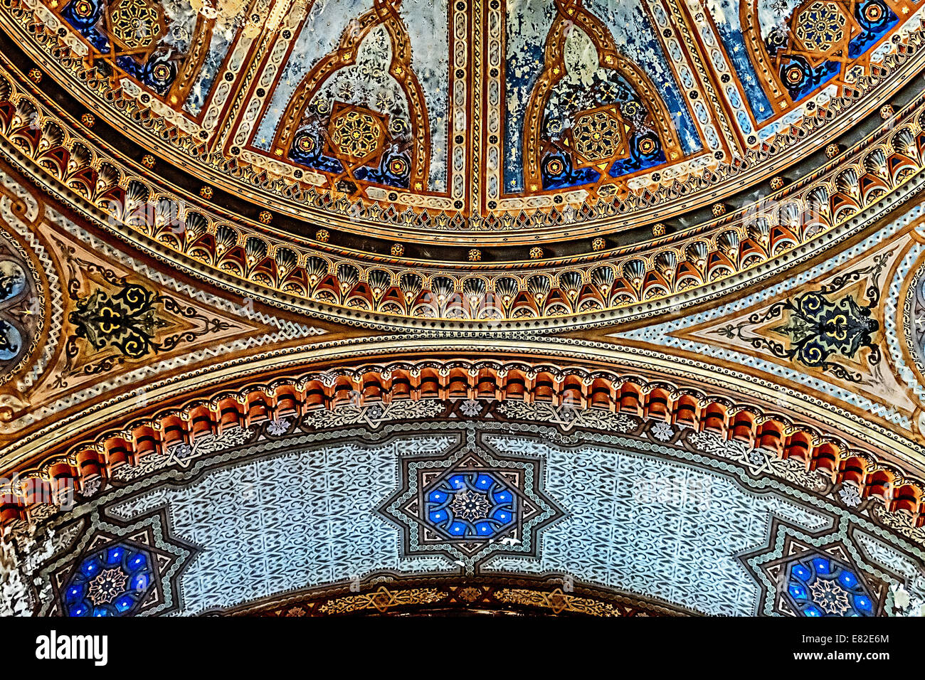 Interior details of an old synagogue in Timisoara, Romania Stock Photo ...
