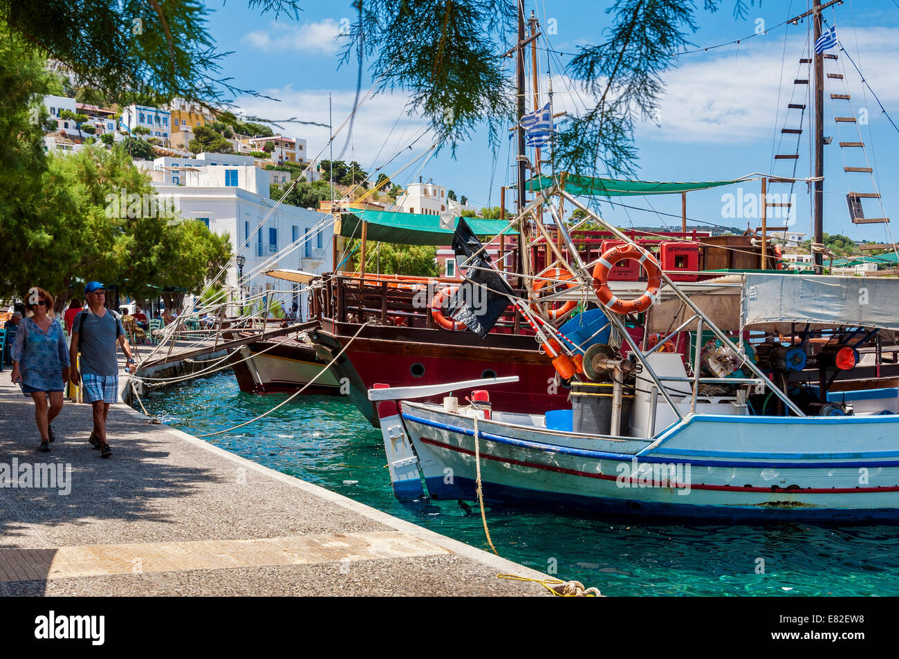 Agia Marina Harbour Stock Photo - Alamy