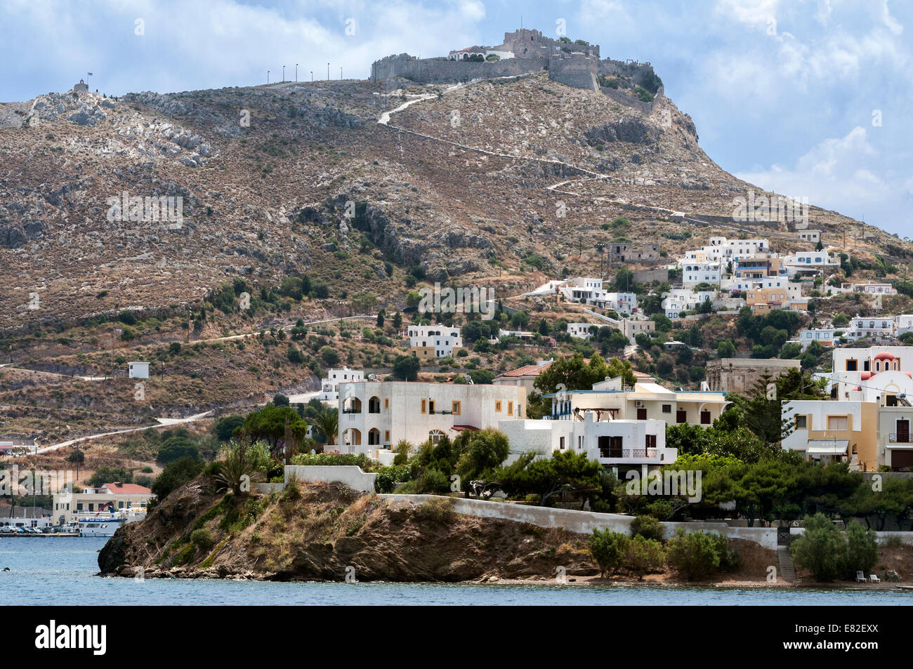 Panteli Castle Platanos, Leros Stock Photo - Alamy