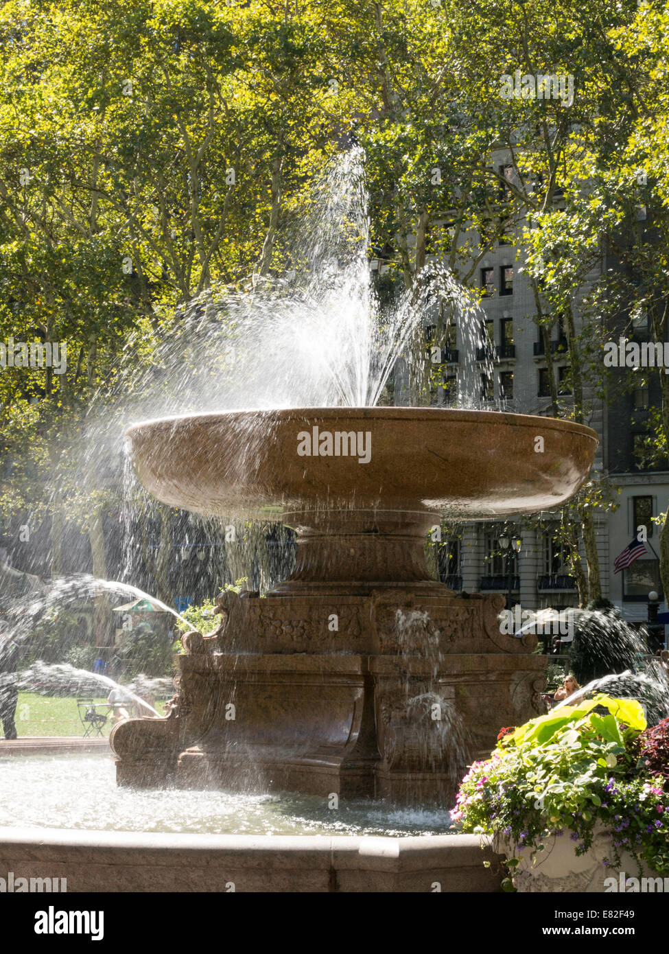 The Josephine Shaw Lowell Memorial Fountain,, Bryant Park, NYC Stock ...