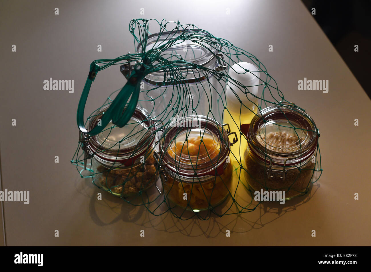 Berlin, Germany. 19th Sep, 2014. ILLUSTRATION - Small glass containers ...