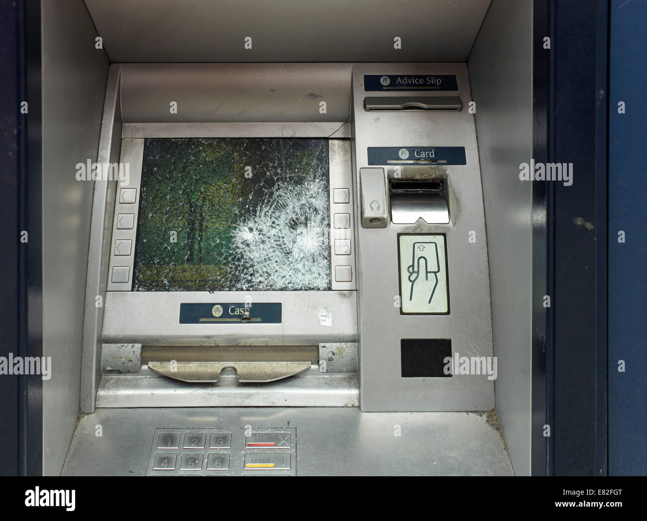 Smashed atm hi-res stock photography and images - Alamy