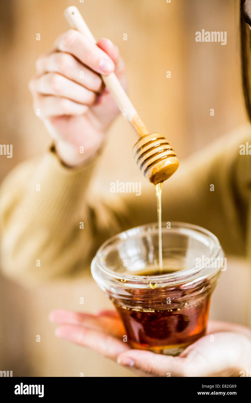 Indoor woman honey hi-res stock photography and images - Alamy