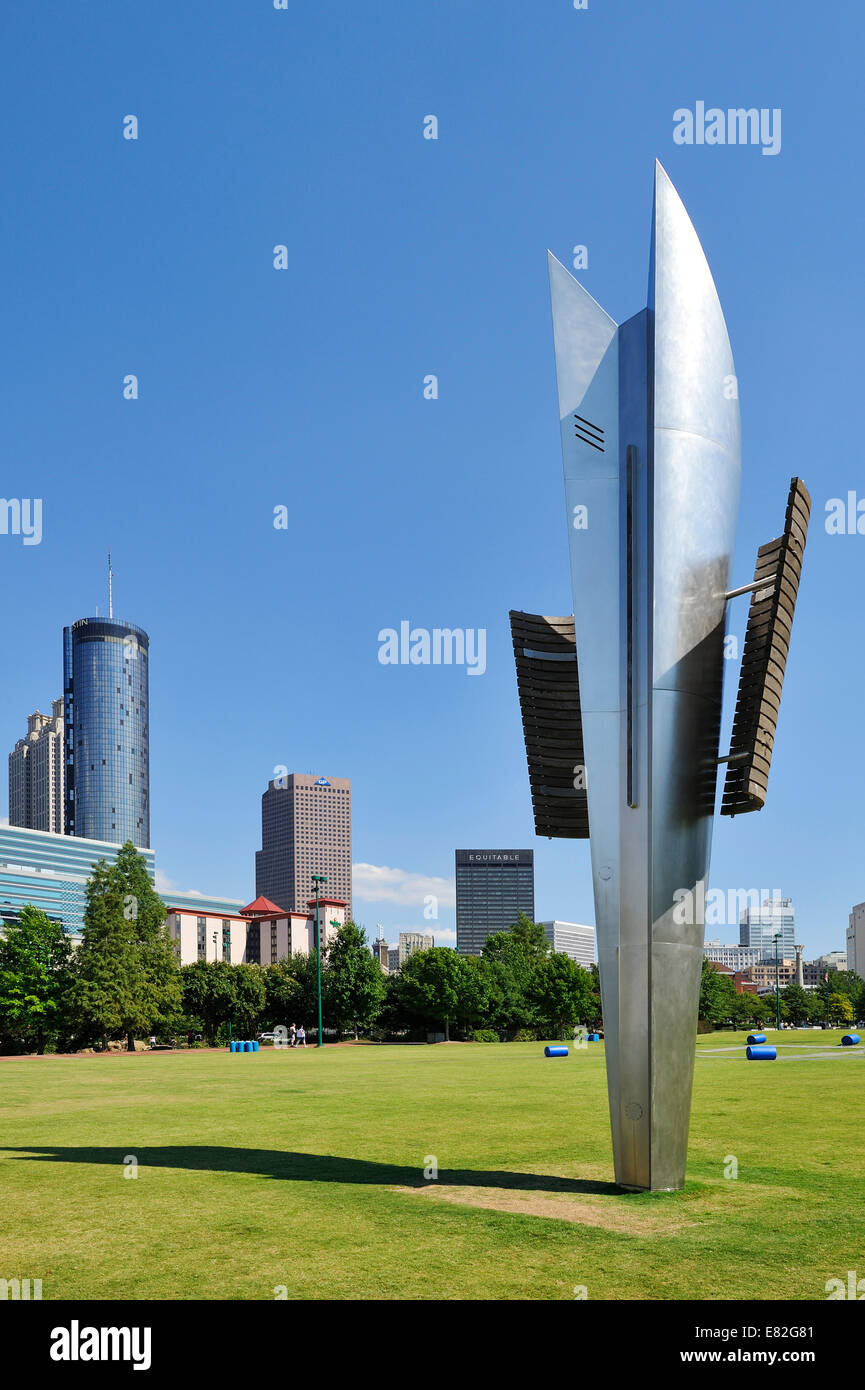 USA, Georgia, Atlanta, Olympic torch in Centennial Olympic Park Stock ...