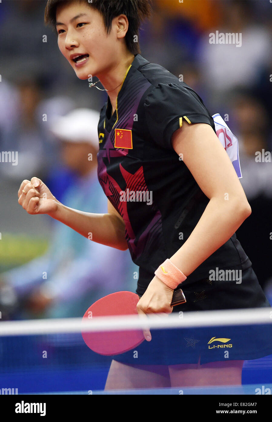 Incheon, South Korea. 29th Sep, 2014. Ding Ning of China celebrates ...