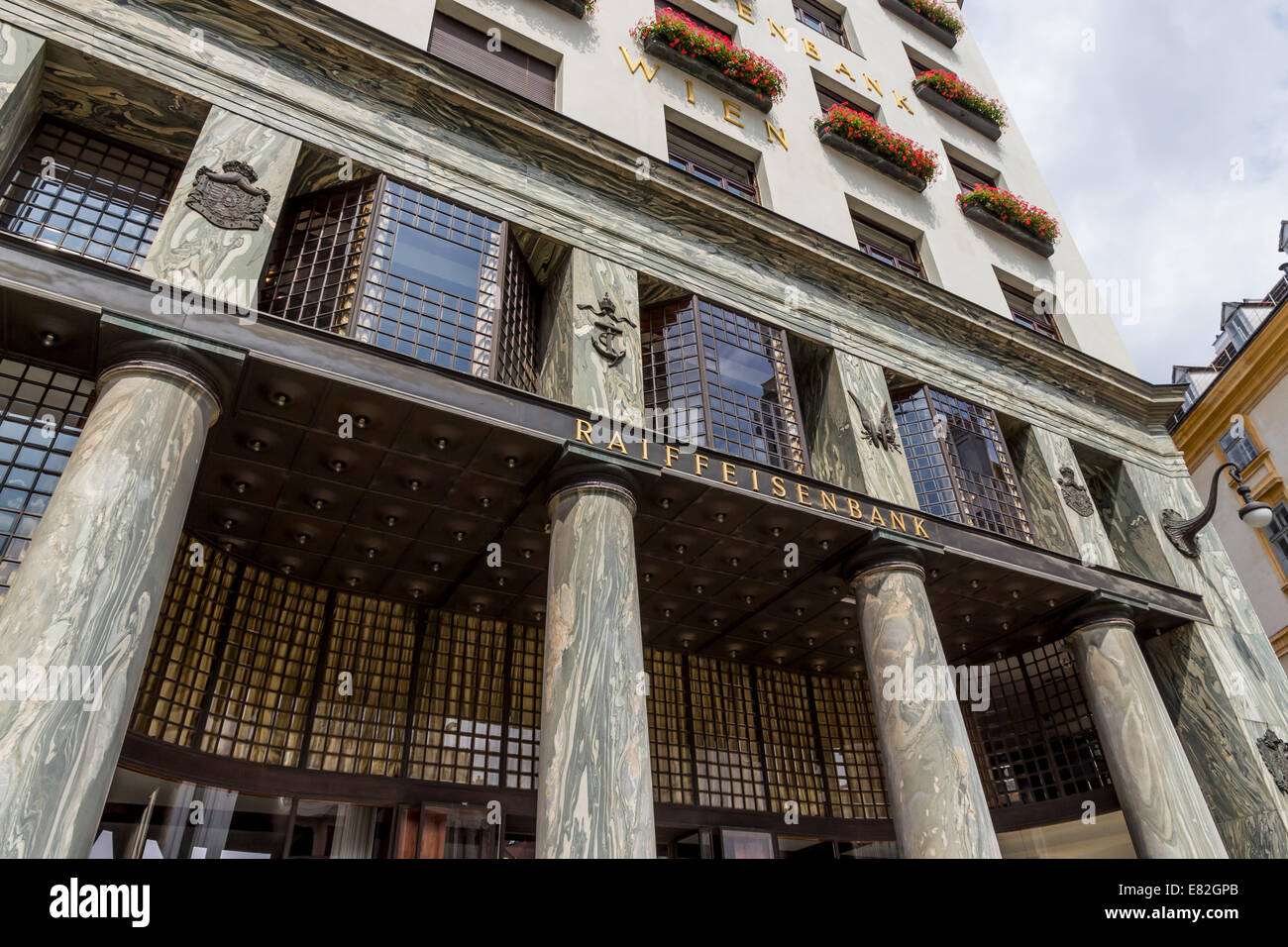 Austria, Vienna, facade of bank building Stock Photo - Alamy