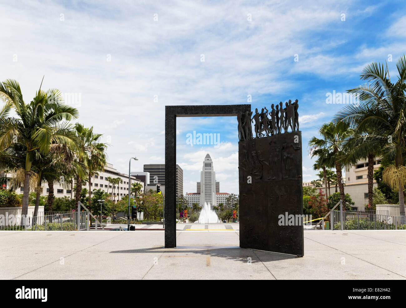 USA, California, Los Angeles, Music Center, Sculpture The Dance Door ...